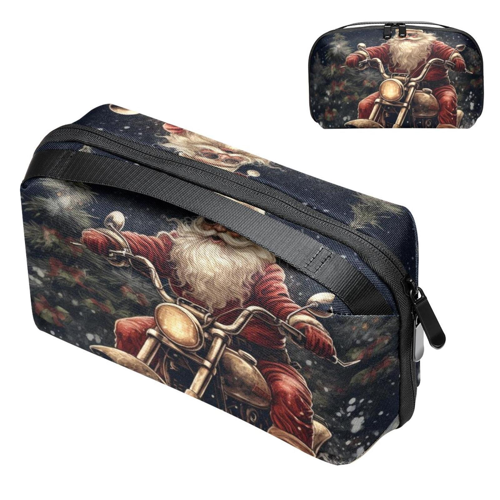Santa Claus Waterproof Oxford Fabric Storage Case with Charger Pouch ...