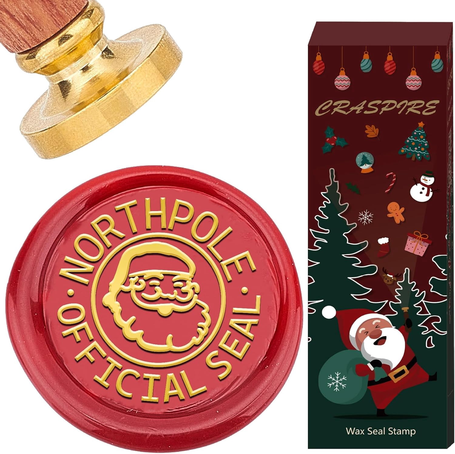 Santa Claus Wax Seal Stamp Northpole Official Seal Wax Stamper ...