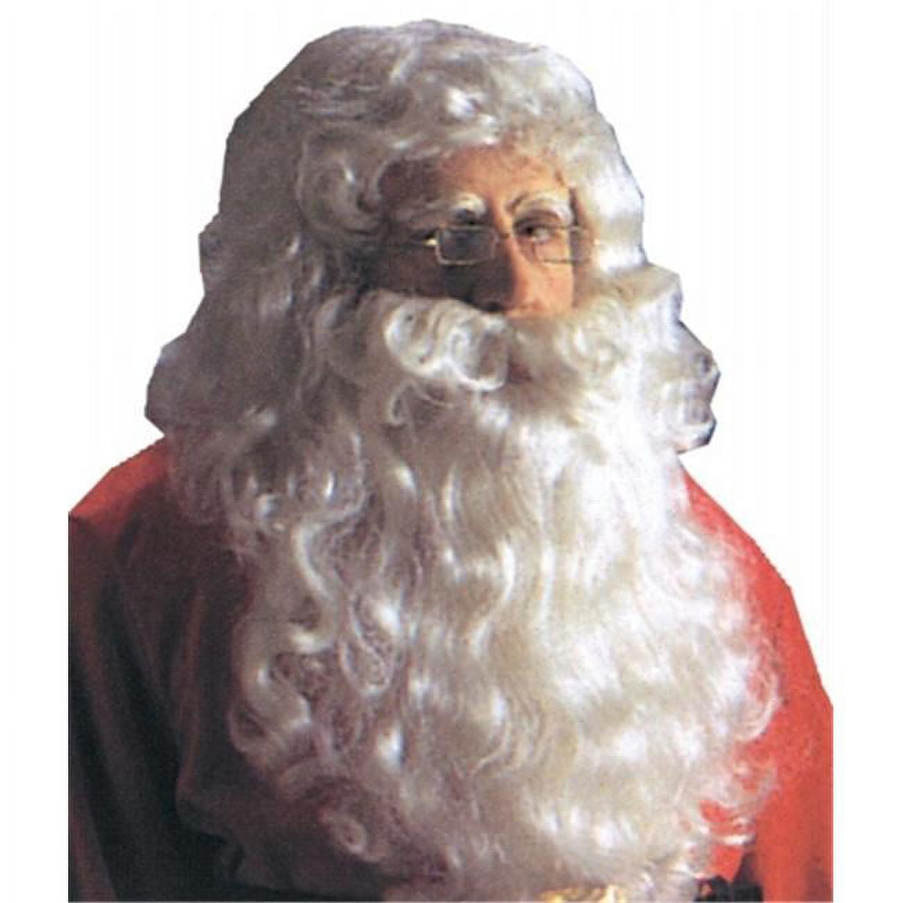 Santa Claus White Wig And Beard Set Christmas Holiday Adult Costume ...