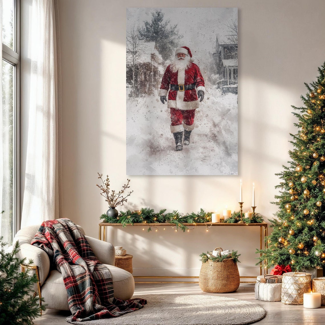 Santa Claus Winter Wonderland Wall Art Winter Symbol Poster Poster ...