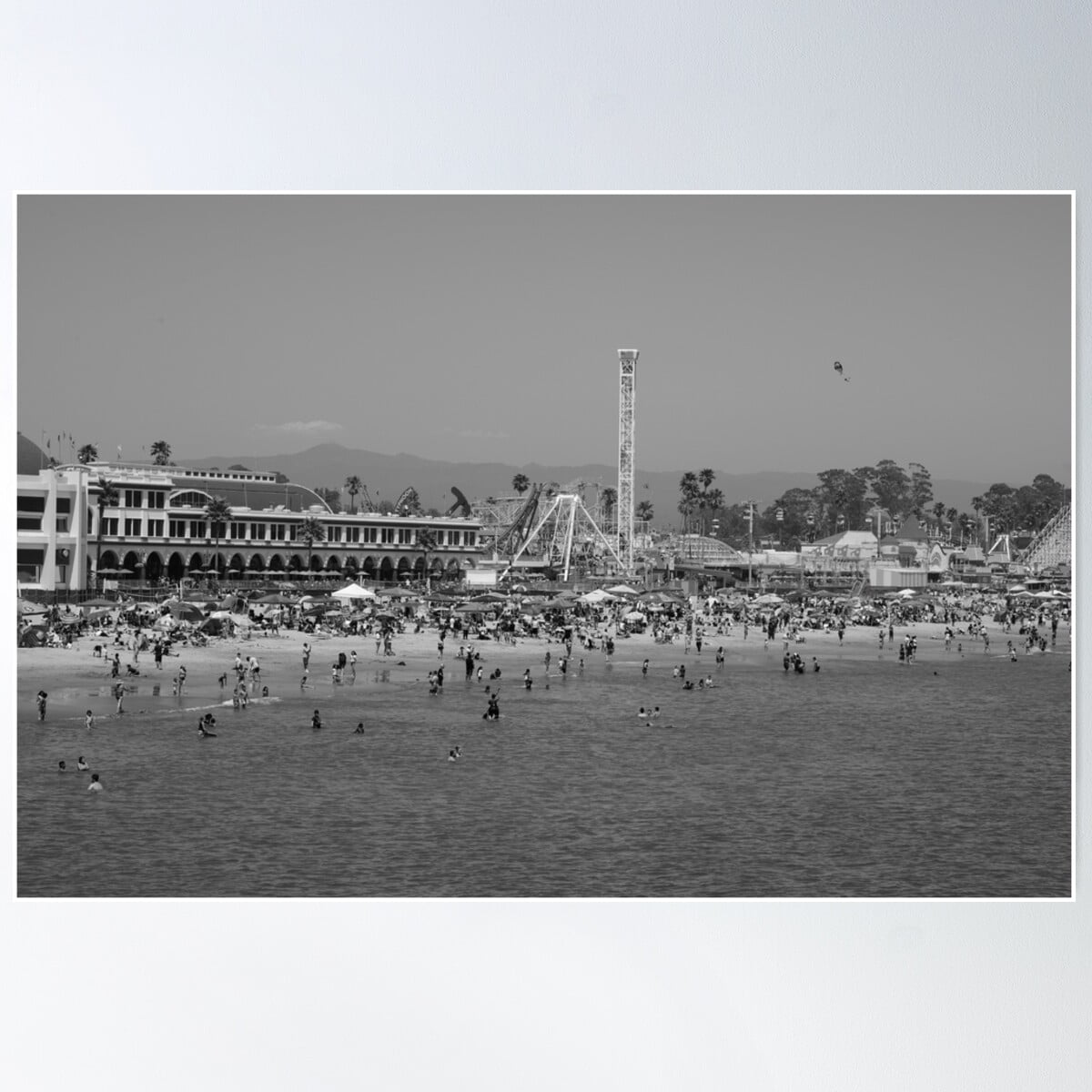 Santa Cruz Boardwalk Poster Wall Art, Modern Wall Decor For Living Room ...