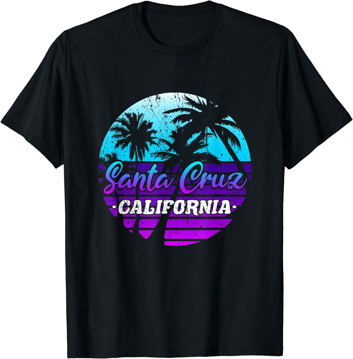 Santa Cruz California vintage retro 80s 70s surfer T-Shirt - Walmart.com