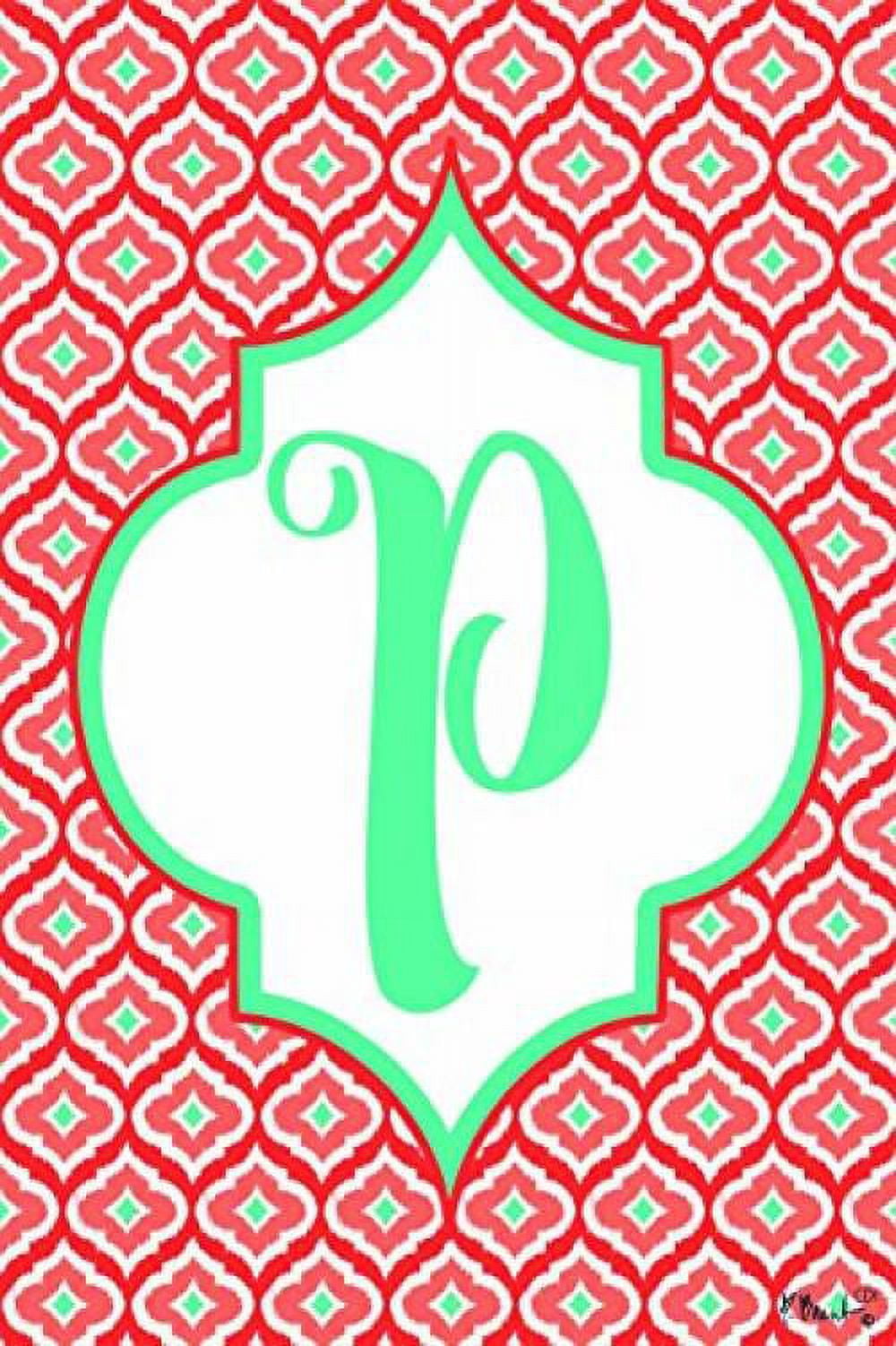 Custom Decor Santa Cruz Monogram - P Garden Flag #2847FM - Walmart.com