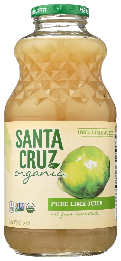 Santa Cruz Organic Pure Lime Juice, 100% Juice, 32 Oz, Ideal for ...