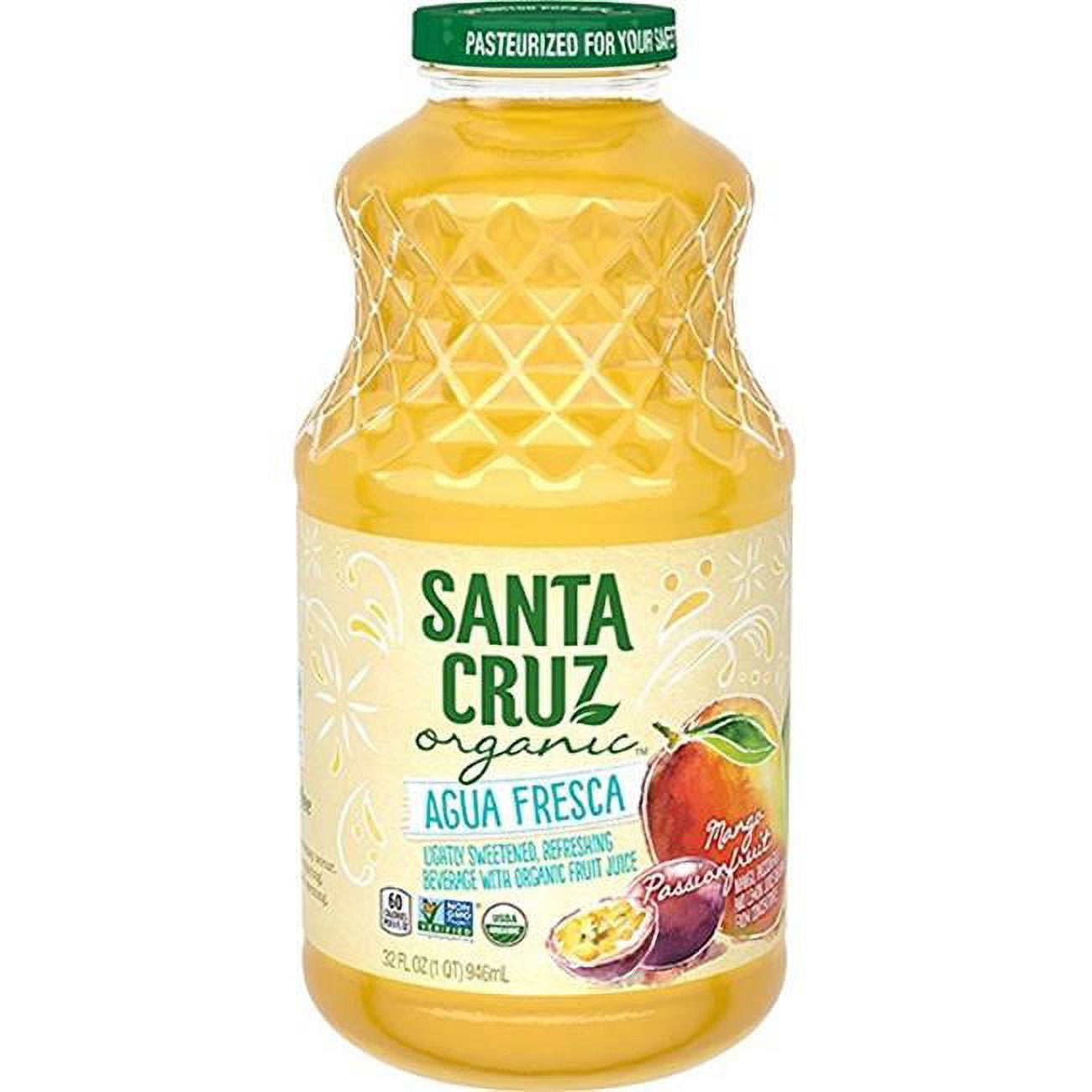Santa Cruz Organic 32 fl oz Agua Fresca Mango Passionfruit - Walmart.com