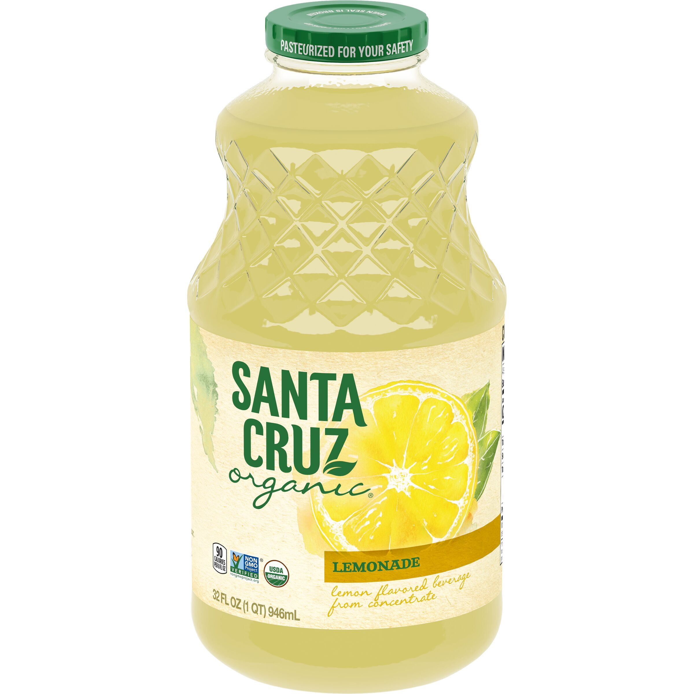 Santa Cruz Organic Lemonade, 32 Ounces, Non-GMO, Gluten Free, No ...