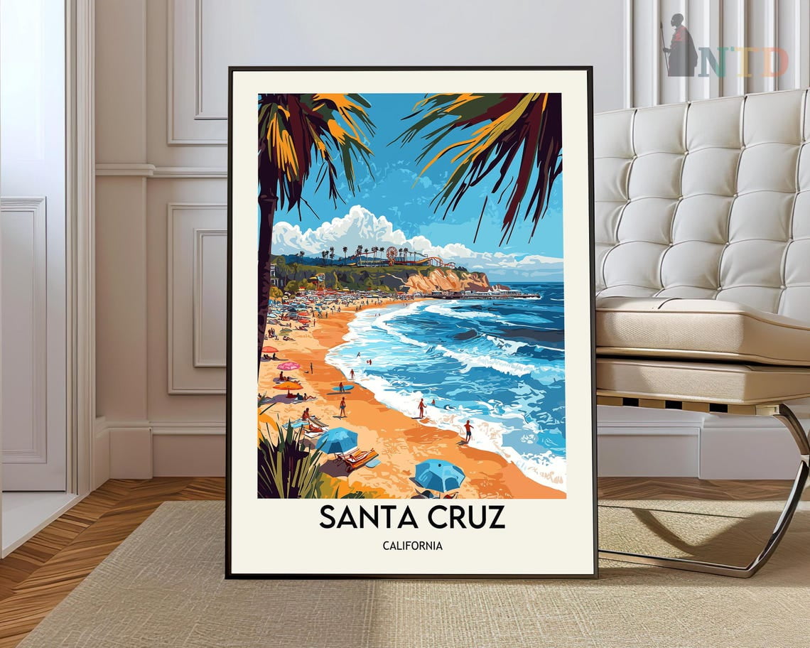 Santa Cruz Poster, Santa Cruzsanta Cruz Print, Santa Cruz Photo, Santa ...