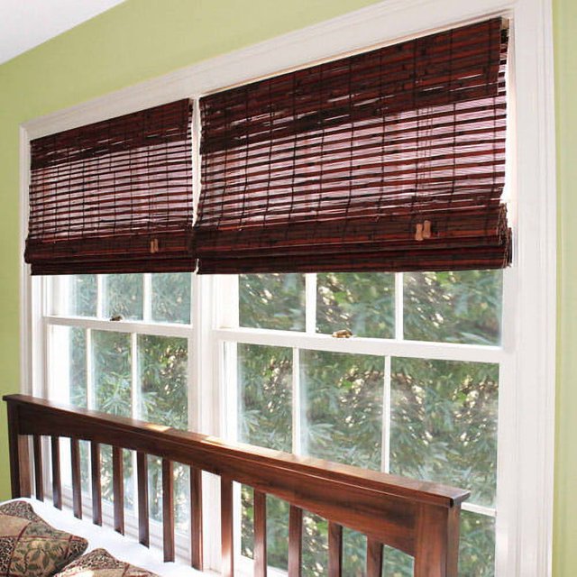 Santa Cruz Roman Shade, 46" x 72", Rosewood - Walmart.com