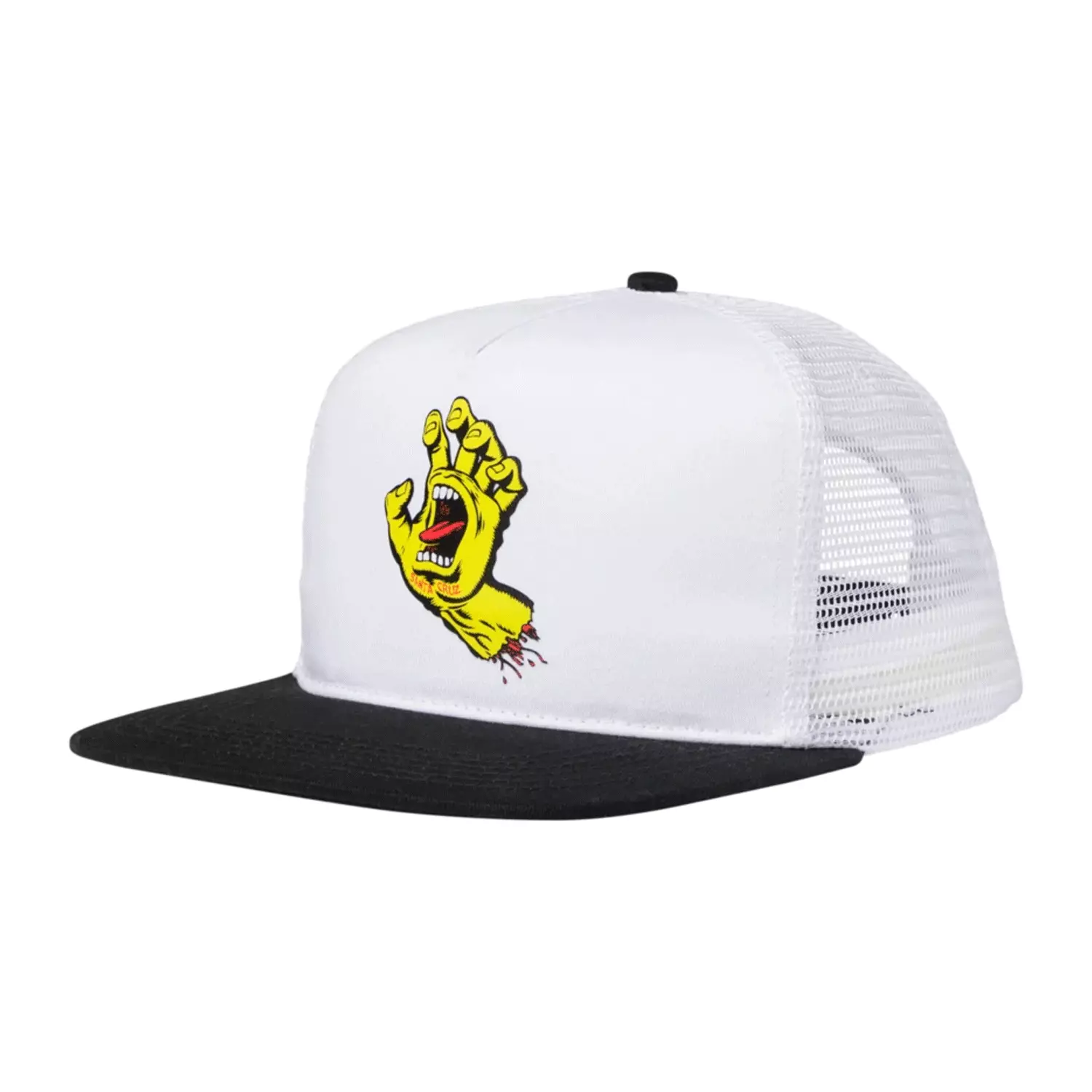Santa Cruz Skateboards Hat Screaming Hand Front Mesh Trucker White ...