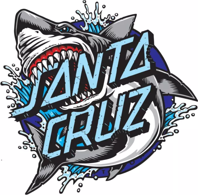 Santa Cruz Sticker Logo Shark Phone Decal Water Bottle Stickers Car ...
