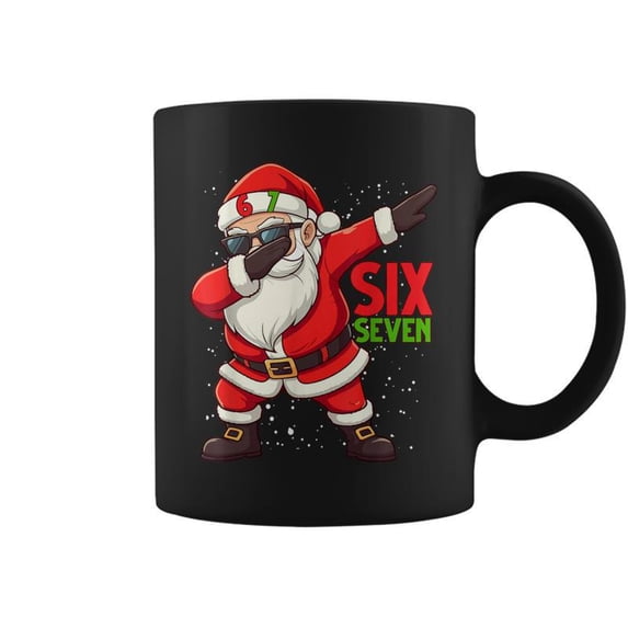 Santa Dab Six Seven Christmas 67 Meme Gen Alpha Slang Coffee Mugs ...