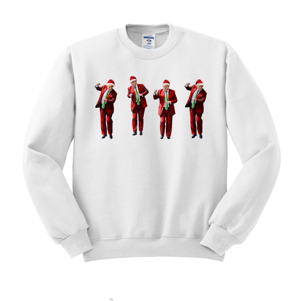 Santa Dancing Trump Sweatshirt Unisex 4X-Large White - Walmart.com