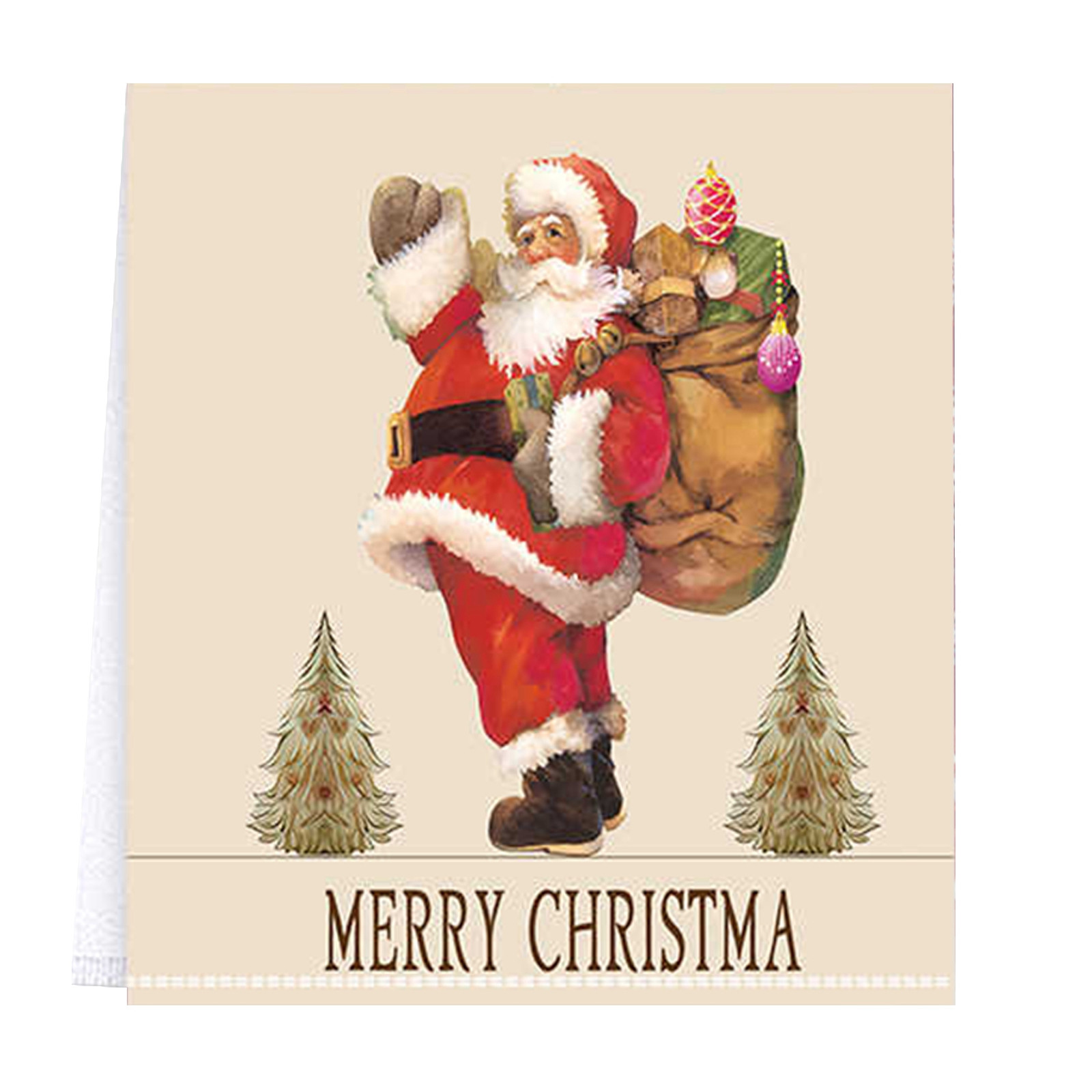 Santa Dish Towels Christmas Holiday Rag Wiping Rags Dish Towels And ...