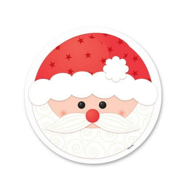Santa Face Edible Icing Image Cake Decoration Topper -1/4 Sheet ...
