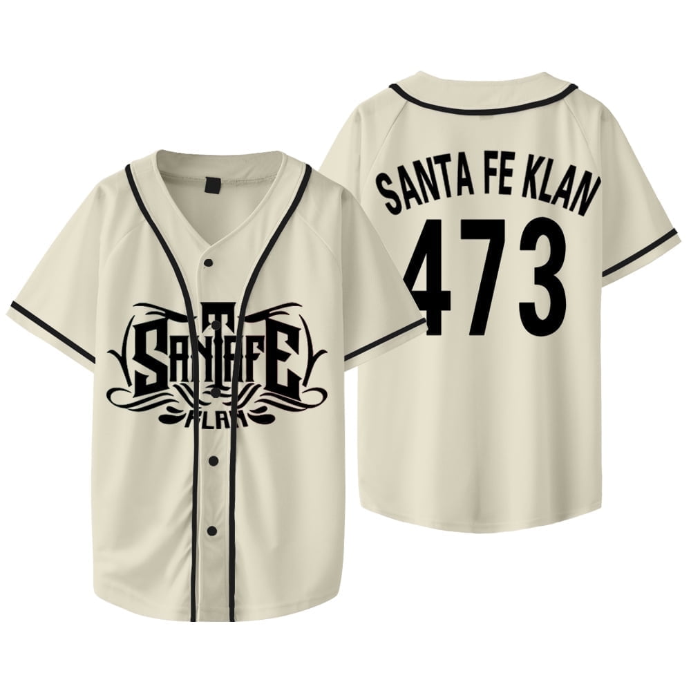 Santa Fe Klan 473 Merch Baseball Jersey Unisex V-neck Button Casual ...