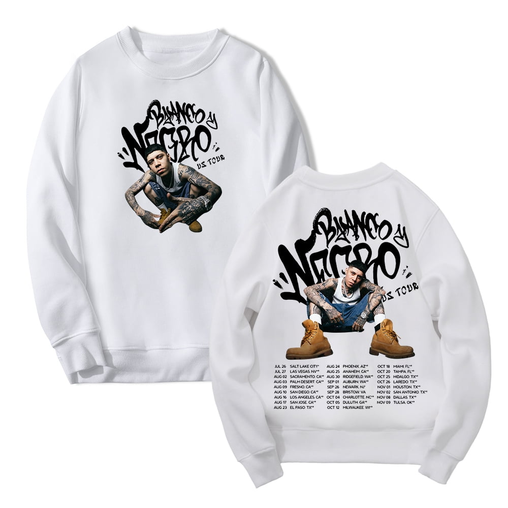 Santa Fe Klan Blanco y Negro 2024 US Tour Merch Long Sleeve Streetwear ...