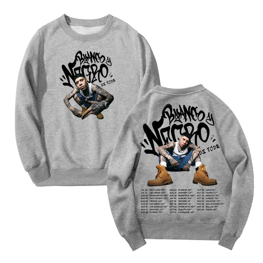 Santa Fe Klan Blanco y Negro 2024 US Tour Merch Long Sleeve Streetwear ...