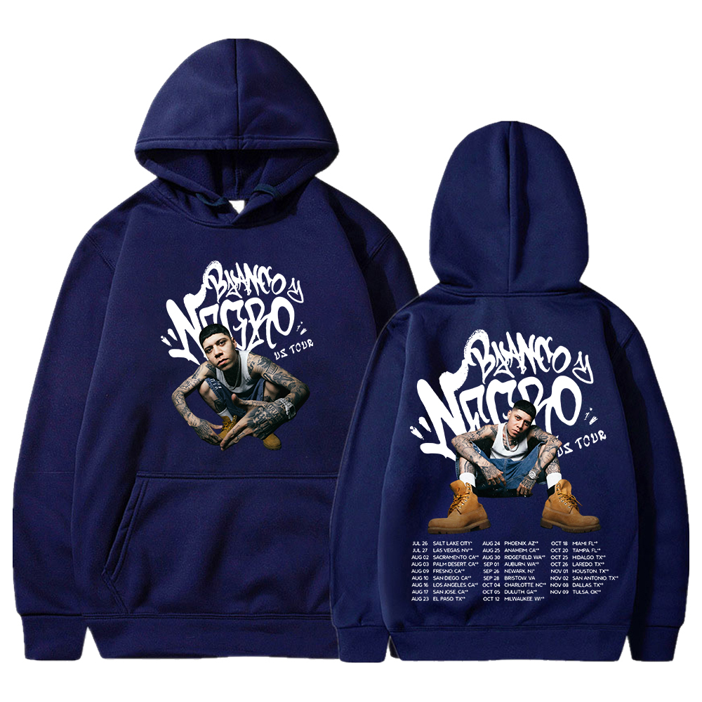 Santa Fe Klan Blanco y Negro Tour Merch Hoodies Women Men Long Sleeve ...