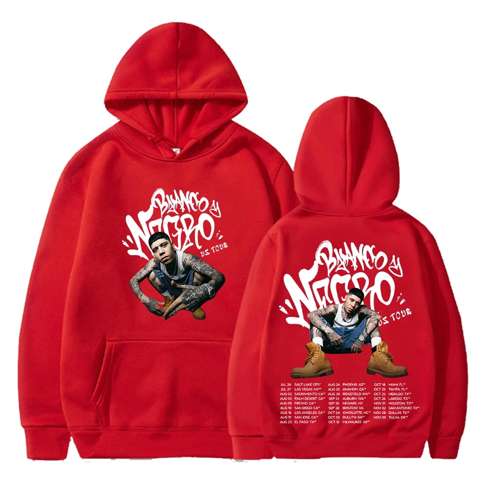 Santa Fe Klan Blanco y Negro Tour Merch Hoodies Women Men Long Sleeve ...