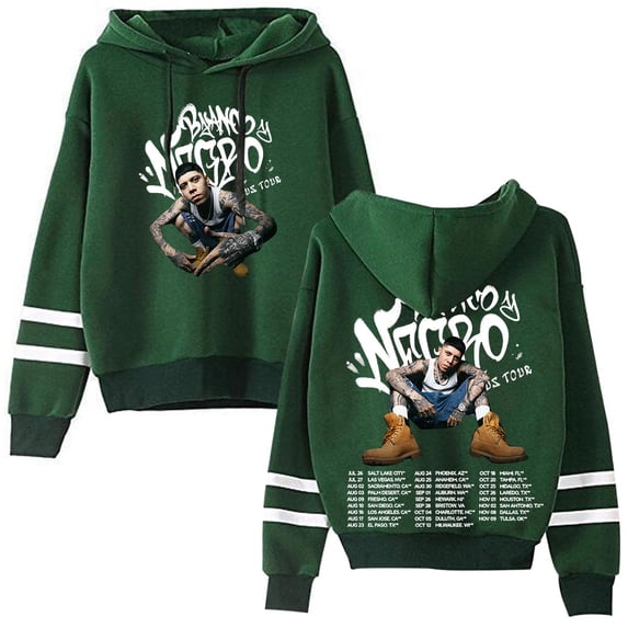Santa Fe Klan Rapper Pullovers Blanco y Negro Tour Merch Hoodies Women ...