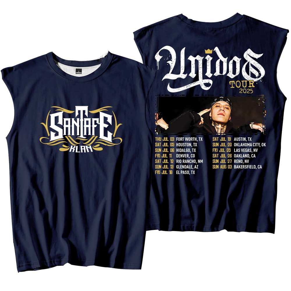 Santa Fe Klan Unidos Tour 2025 Merch Tank Tops Sleeveless Sport Vest ...