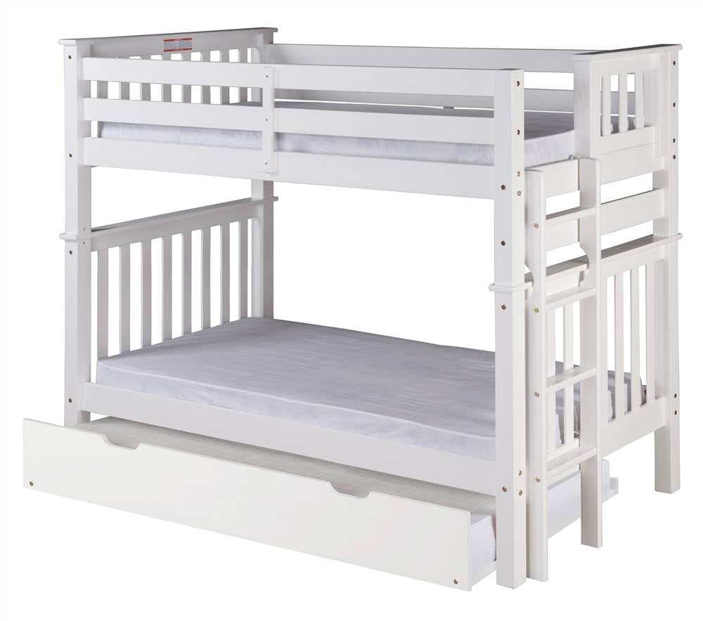 Camaflexi Santa Fe Mission Tall Bunk Bed Twin over Twin with Trundle ...