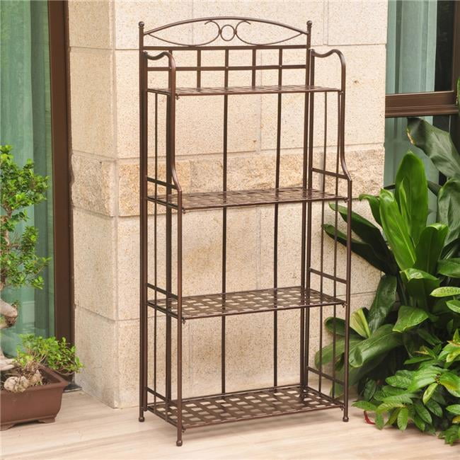 Santa Fe Nailhead 4-Tier Bakers Rack, Bronze - Walmart.com