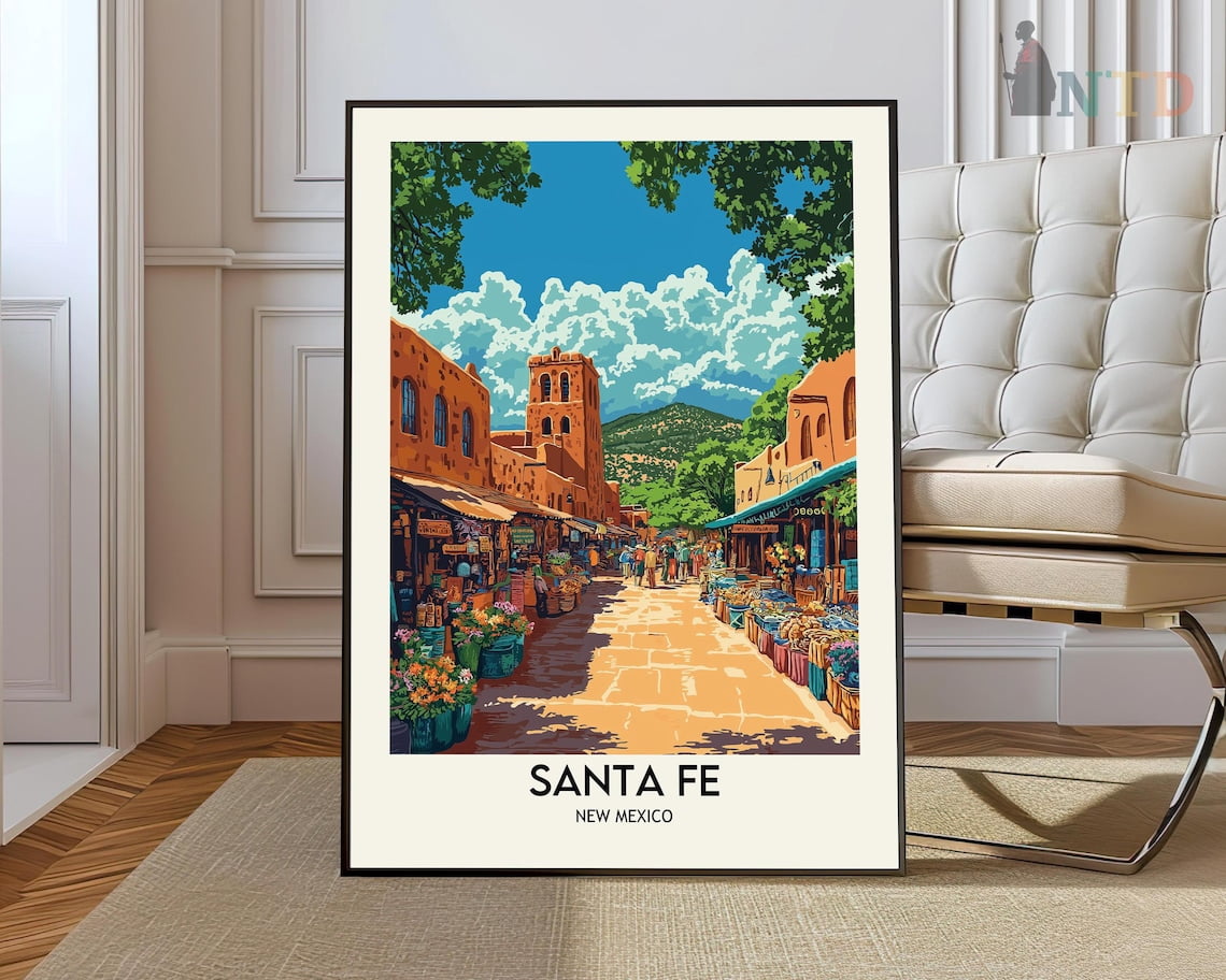 Santa Fe Print, Santa Fe Wall Art, Santa Fe Poster, Santa Fe Photo ...