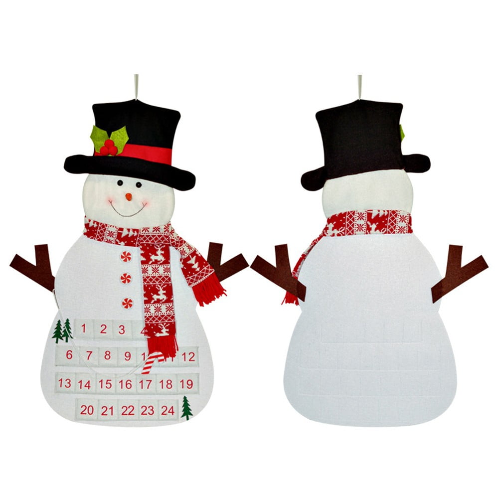 Santa Felt Christmas Tree Advent Calendar for Holiday Decor and ...
