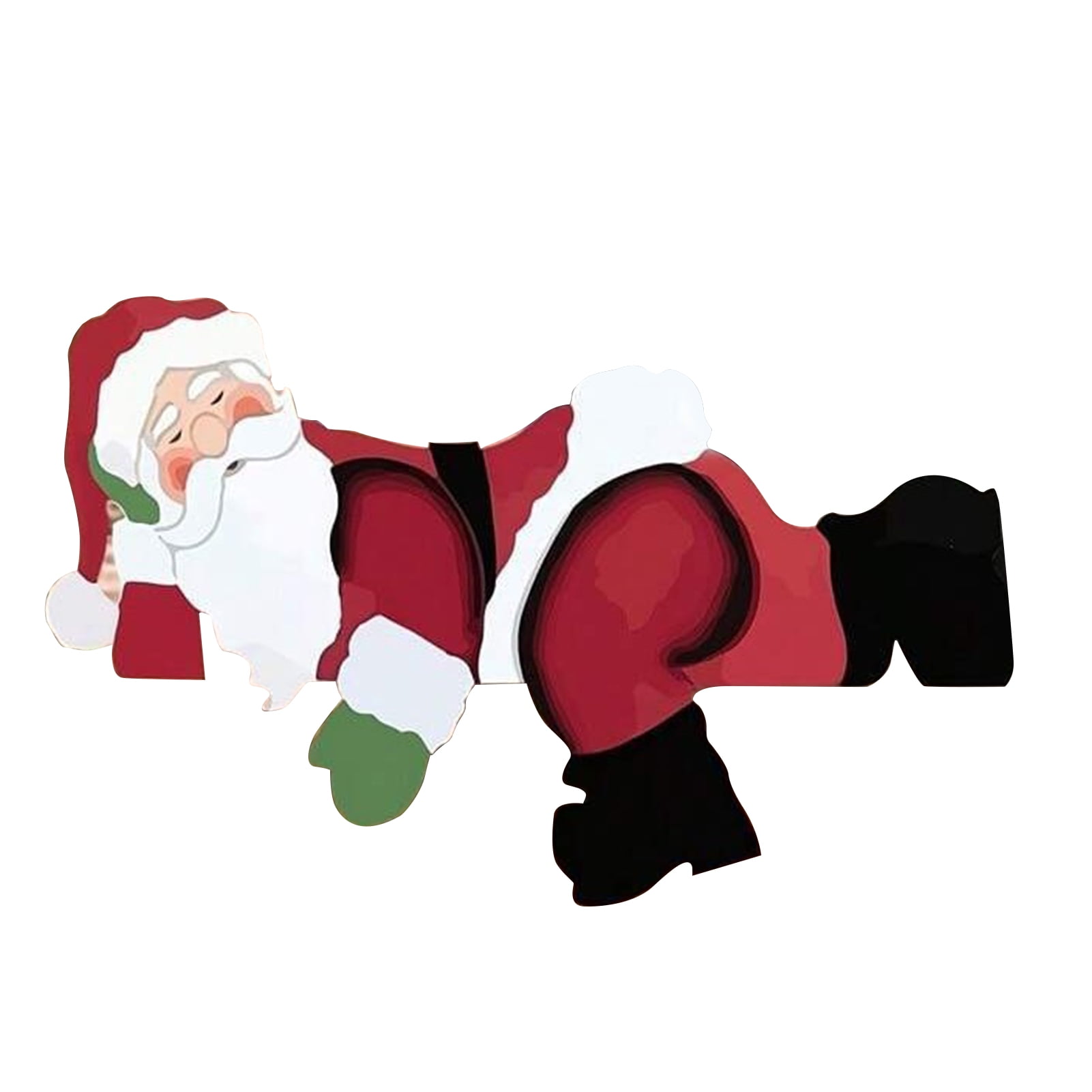 Santa Fence Peeker | Christmas Outdoor Fence Peeker | Funny Christmas ...