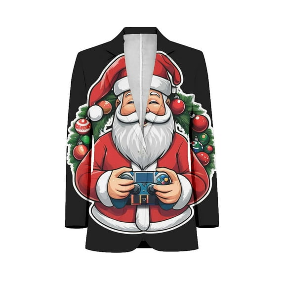 Santa Gaming Controller Christmas Men Blazers Slim Clothing Summer ...