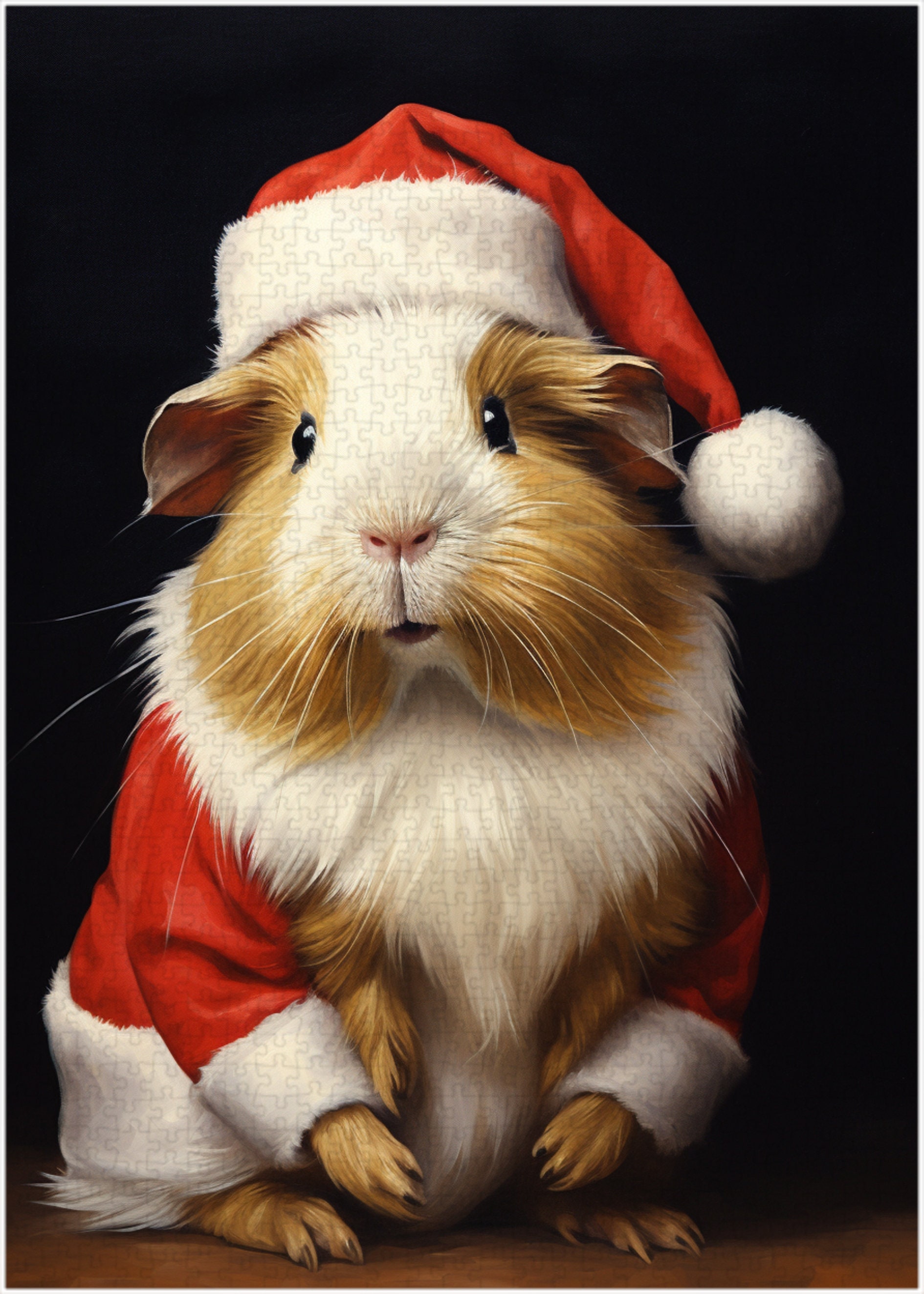 Santa Guinea Pig Puzzles 500 Pieces for Adults - Pet Santa Costume ...