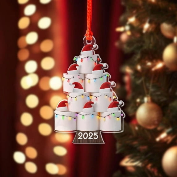 Santa Hat Toilet Paper Roll Ornament 2025 – Funny Bathroom Christmas ...
