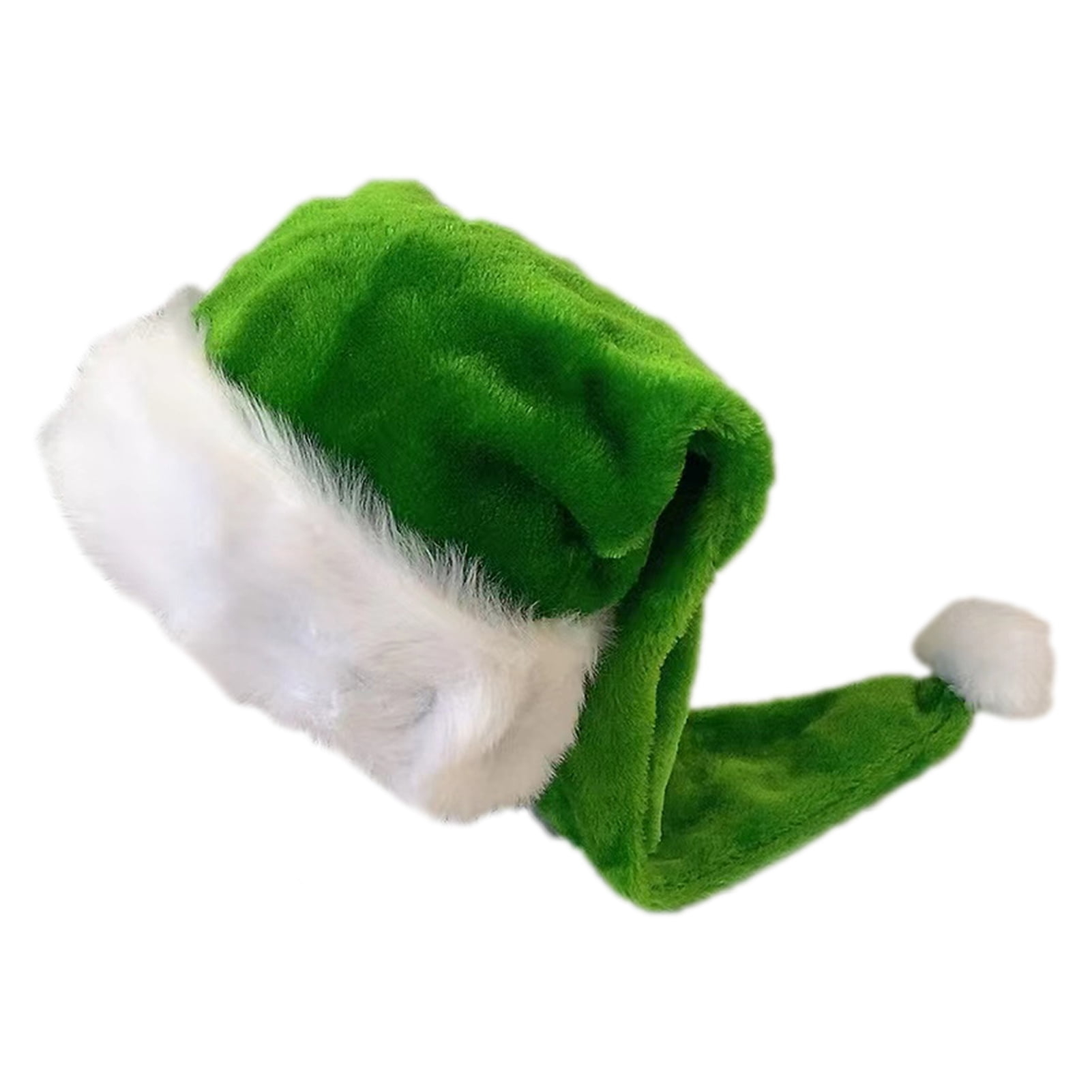 Santa Hat for Adults Unisex Velvet Comfort Extra Thicken Xmas Hat Christmas New Year Festive ...