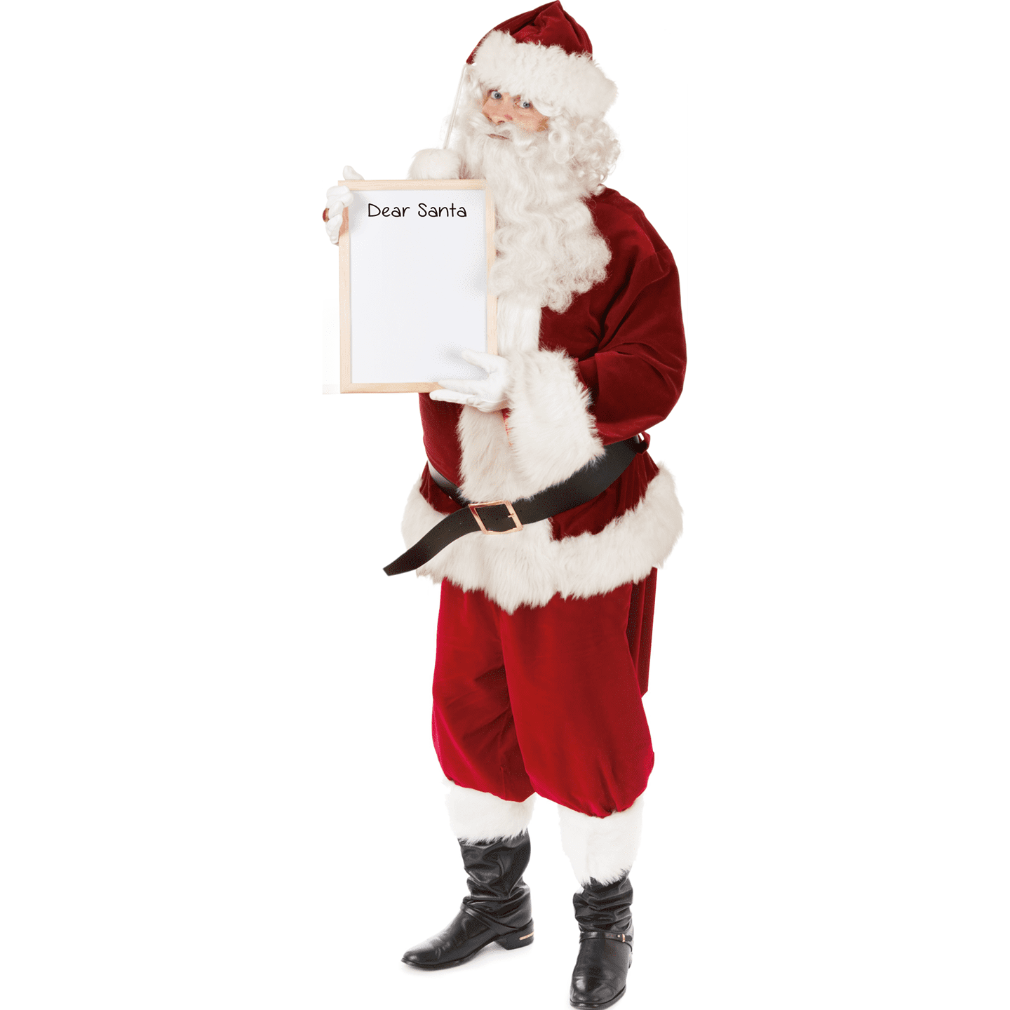 Santa Holding Dear Santa Sign Cardboard Cutout Standee Standup ...