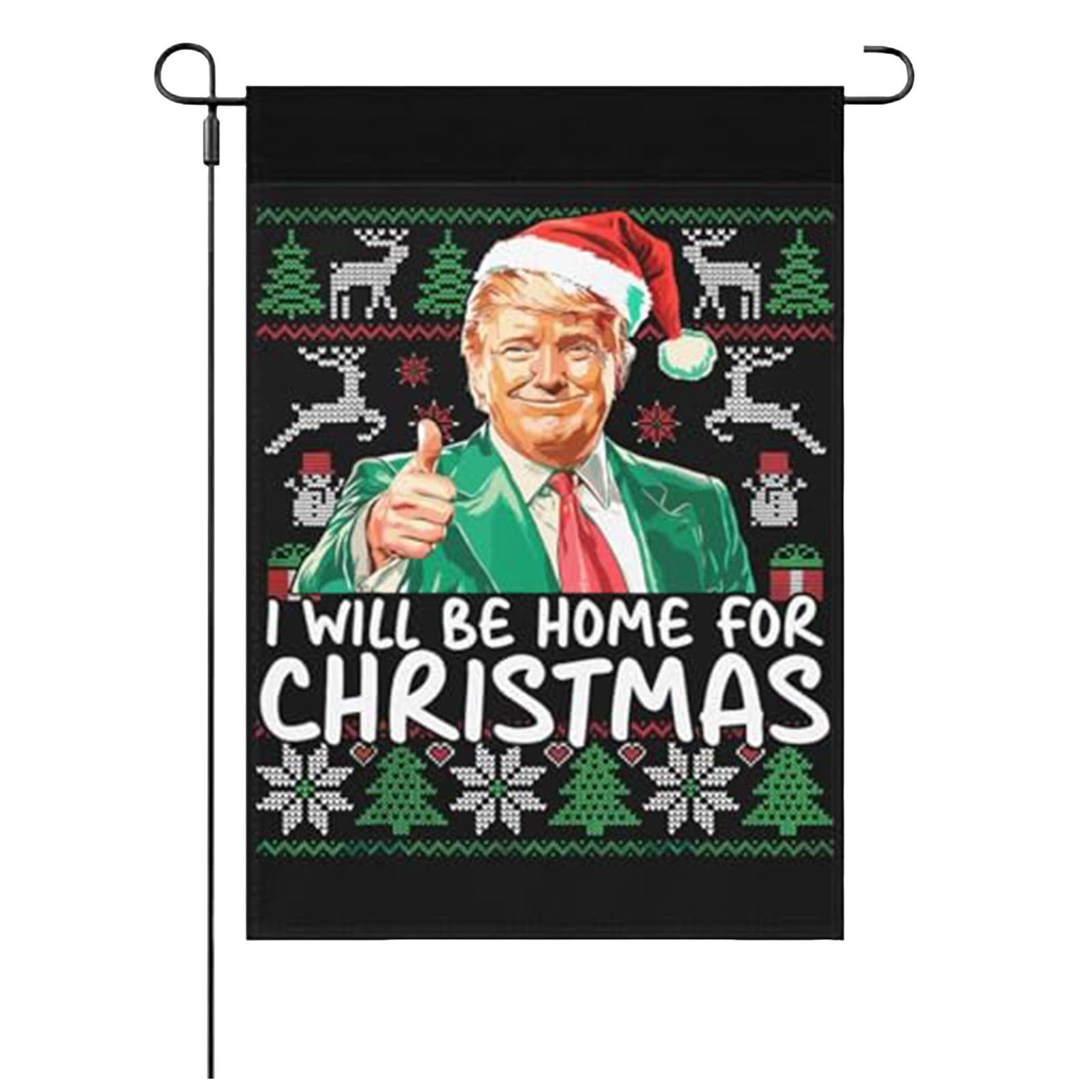 Santa I’ll Be Home For Christmas Garden Flags Flags Inspirational Flags ...