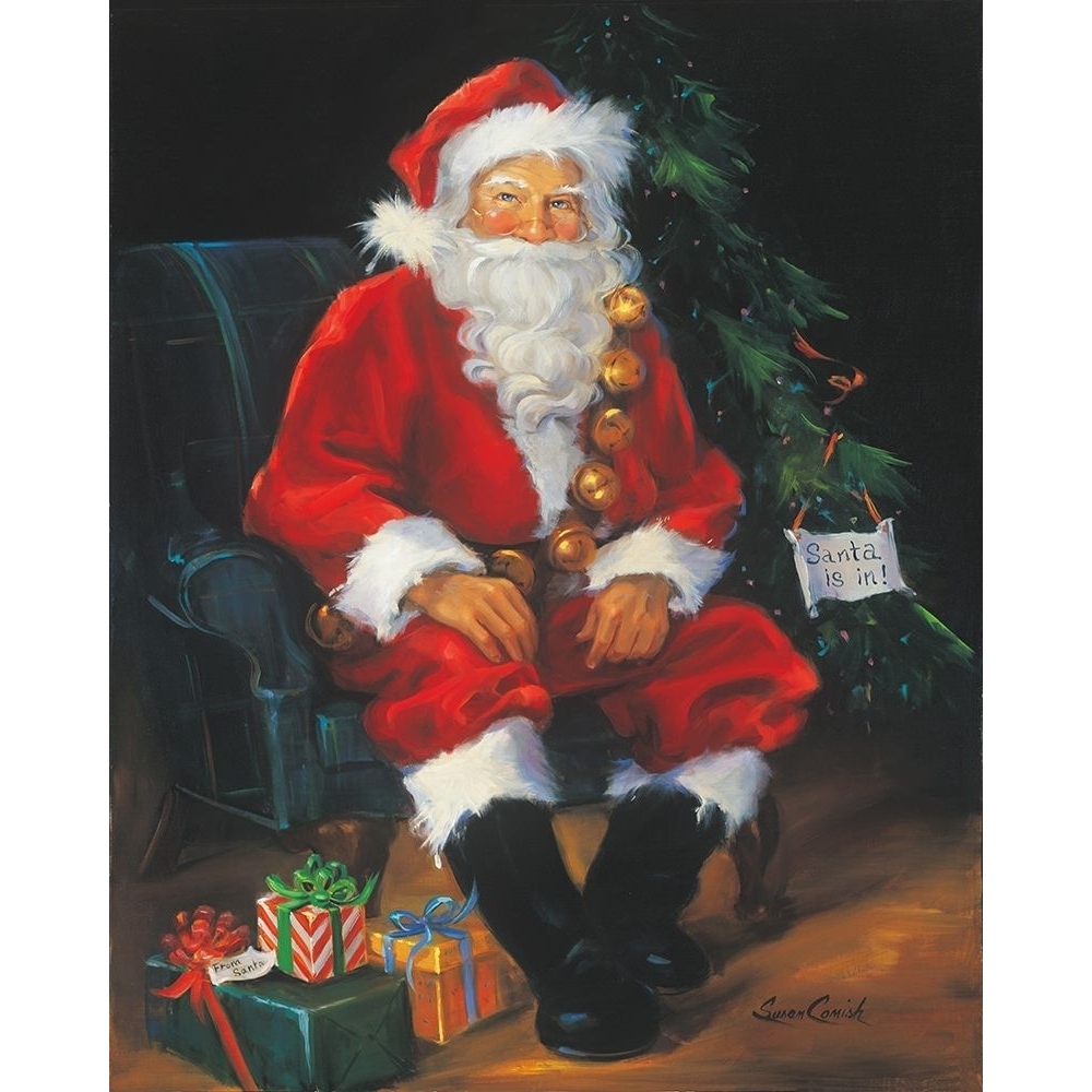 Santa Is In Poster Print by Susan Comish - Walmart.com