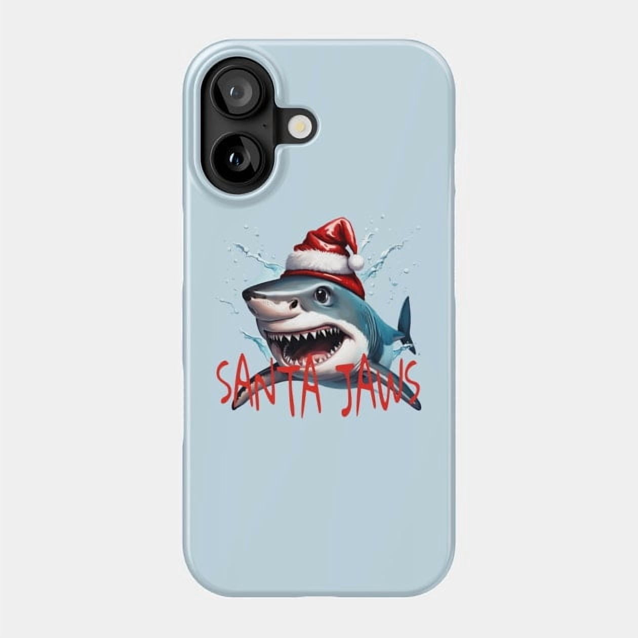 Santa Jaws Pun Quote with a Christmas Shark Cartoon Case for iPhone 11 ...