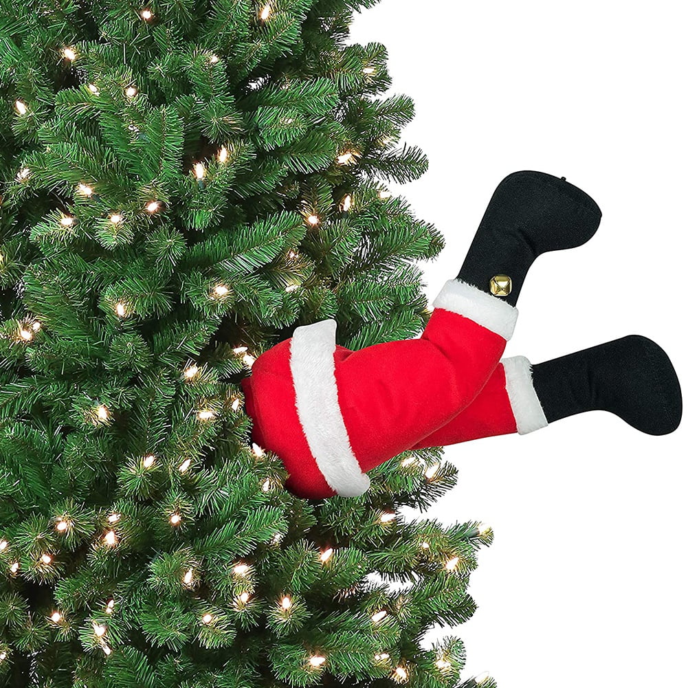 Santa Legs Christmas Tree Decorations Animated Santa Legs Indoor Stuck ...