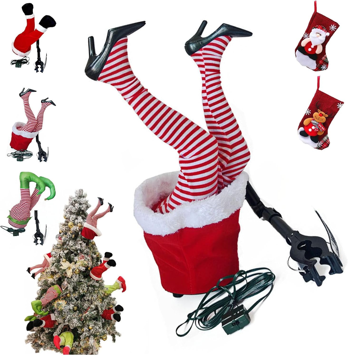 Santa Legs for Christmas Tree, Santa Legs Christmas Decorations, Elf ...