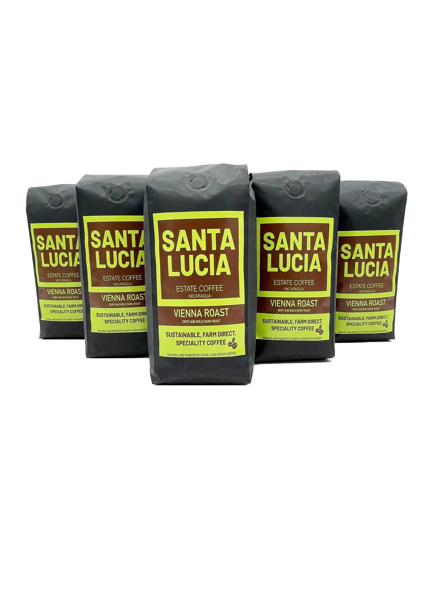 Santa Lucia Coffee Vienna Roast 5 Pounds (5-16oz Bags) Ground - Walmart.com