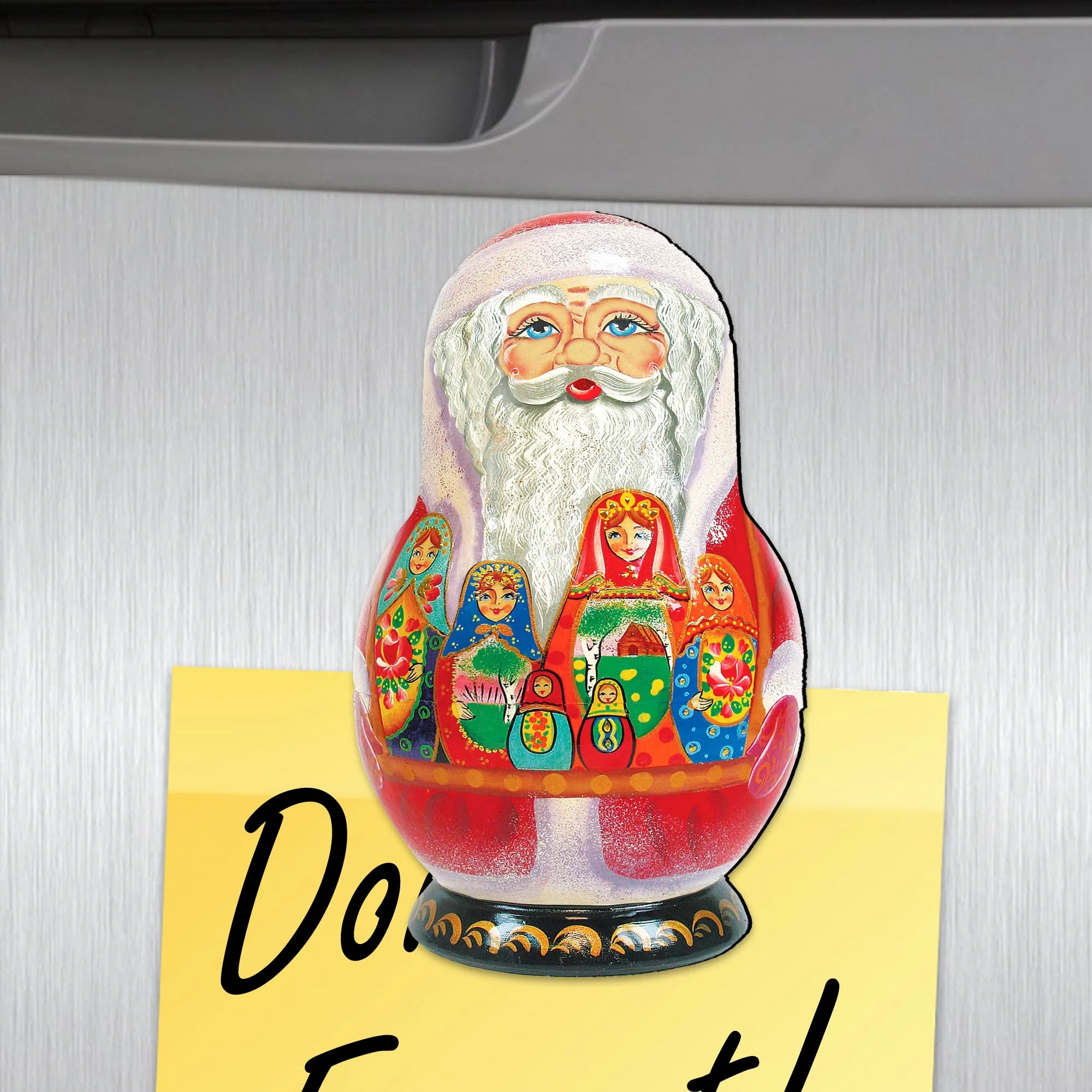 Santa Matryoshka Doll Shaped Refrigerator Magnets Set of 3 - Walmart.com