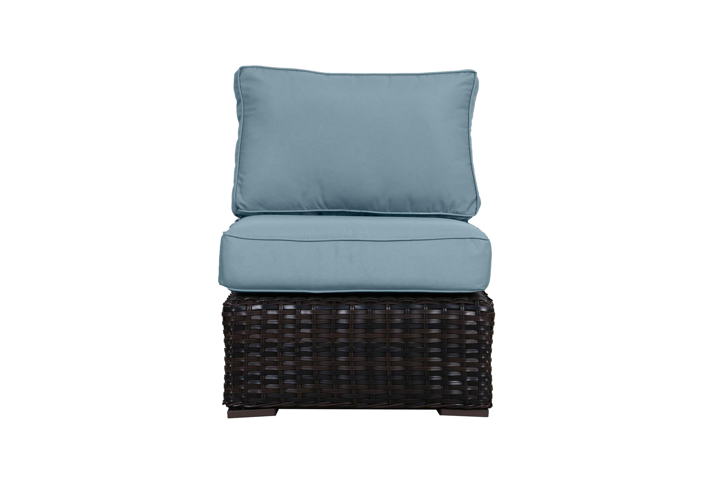Santa Monica Middle Sectional Piece in Espresso Brown Frame with Spa ...