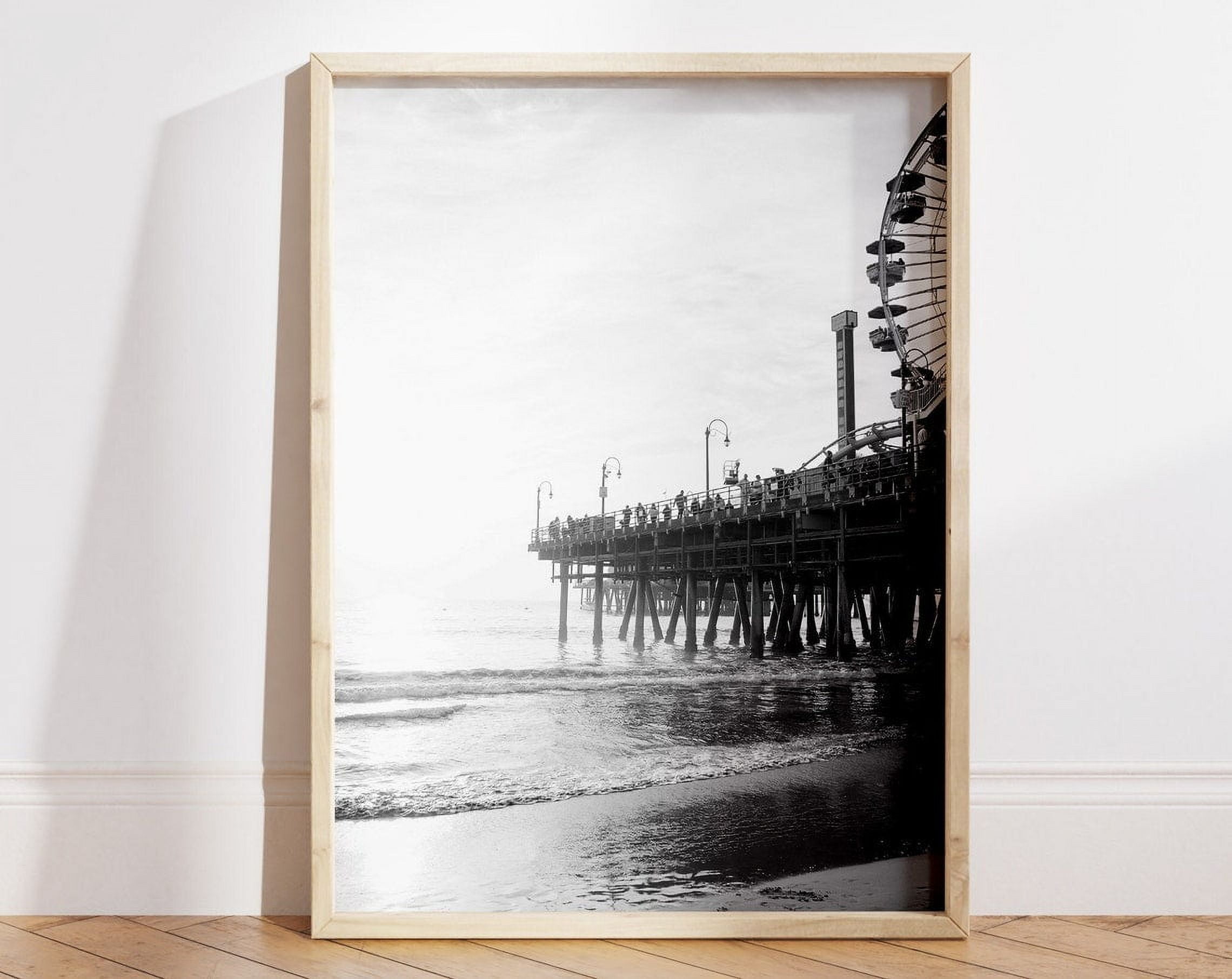 Santa Monica Pier Art Print, Santa Monica Wall Photography, Santa ...