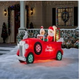 7.5' Large Airblown Gemmy Inflatable: Santa & Mrs Claus Driving Scene ...