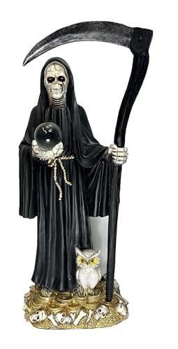 Santa Muerte/Holy Death Grim Reaper Skull Home Decor Statue 17" Inch ...