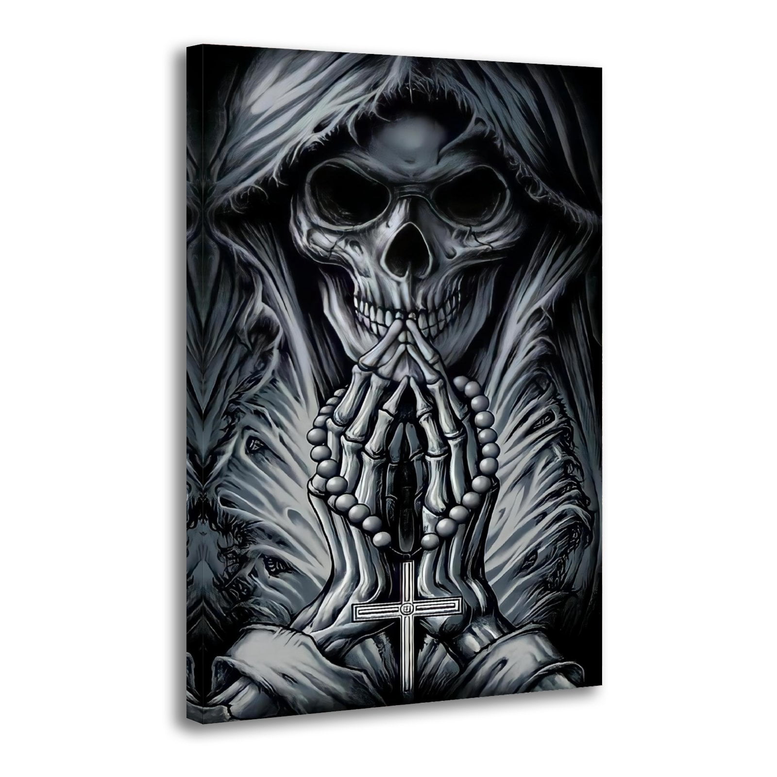 Santa Muerte Skull Canvas Art Poster and Wall Art Picture Print Modern ...