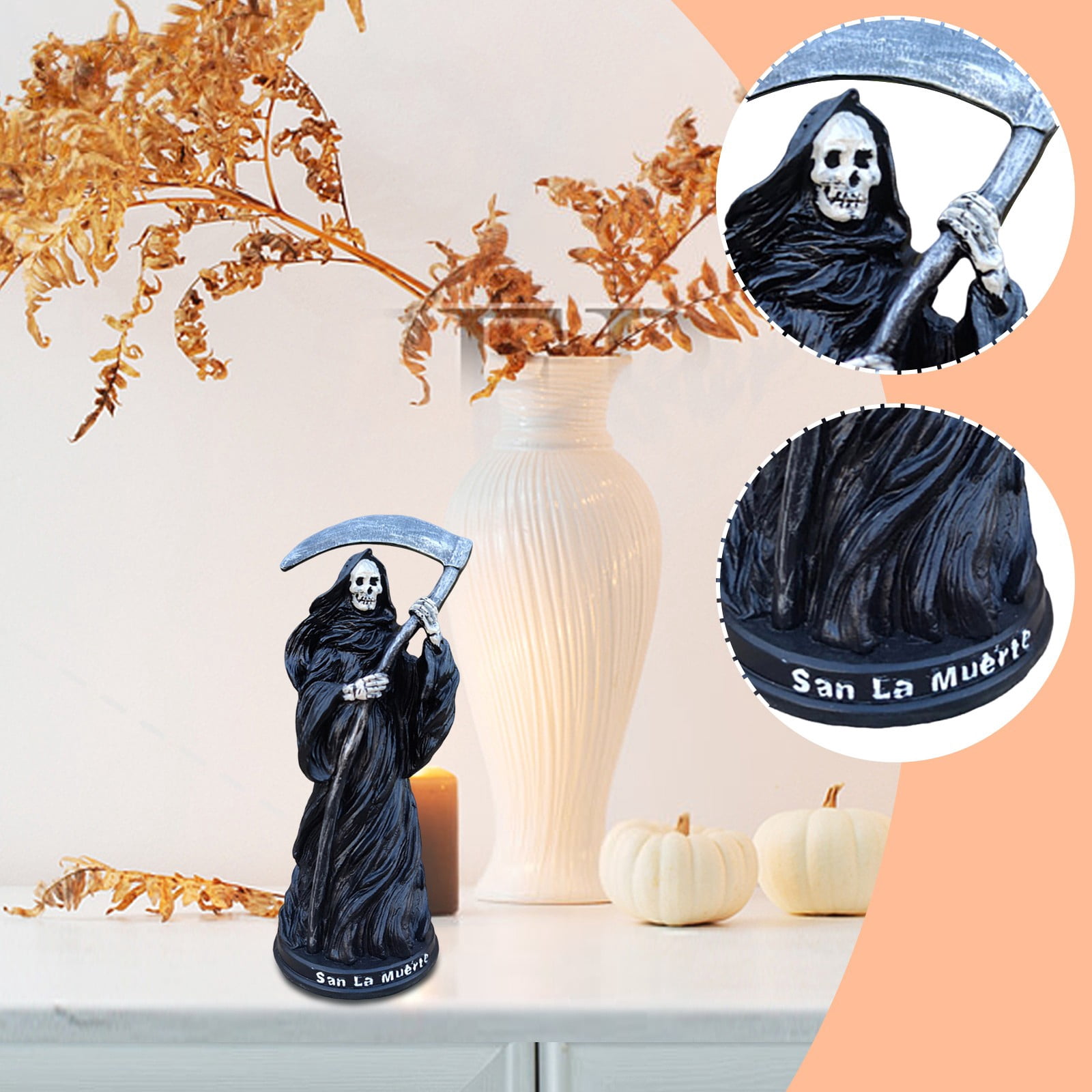 Santa Muerte Statue – Mexican Folk Art Religious Figurine for Home ...