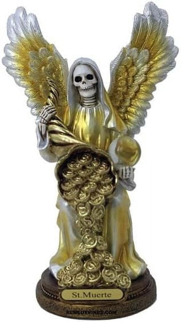 Santa Muerte con Cuerno de la Abundancia 8" para la Buena Suerte y ...