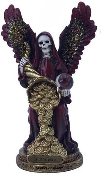 Santa Muerte con Cuerno de la Abundancia 8" para la Buena Suerte y ...
